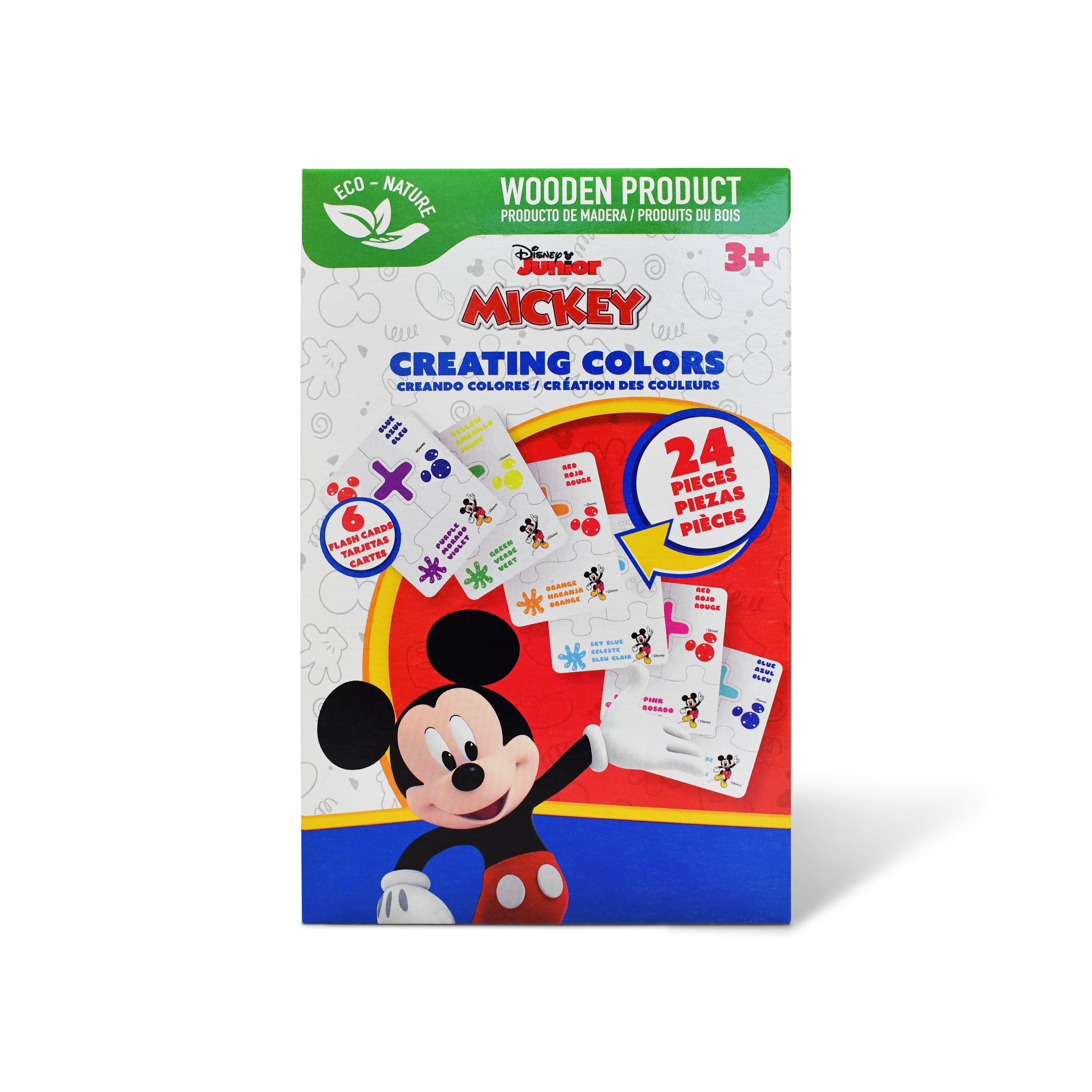 Mickey Educational Color Puzzle & Flash Cards – 24pc Eco Set ...