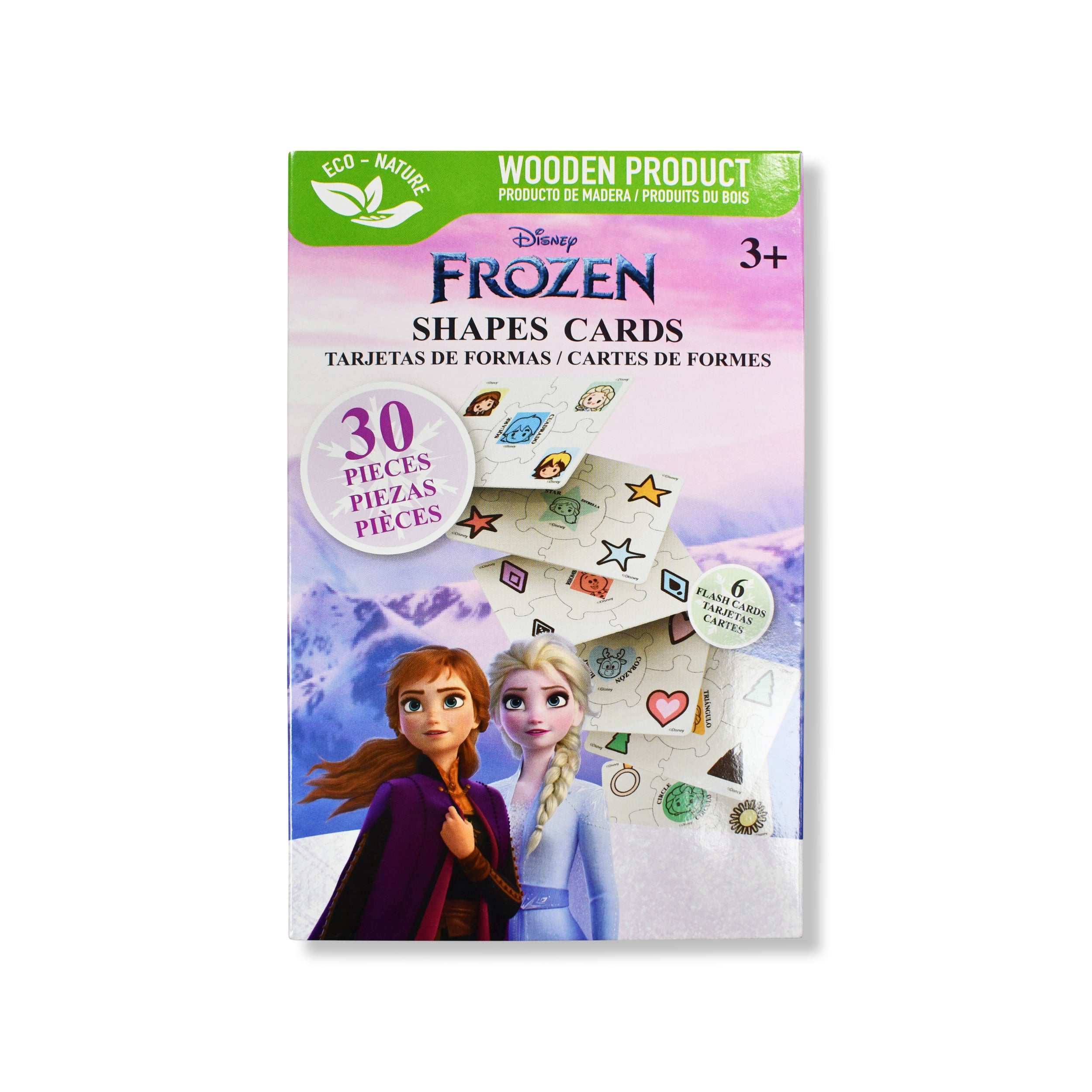 Frozen Wooden Shape Flash Cards – 30pc Eco Learning Set – Hawthorne ...