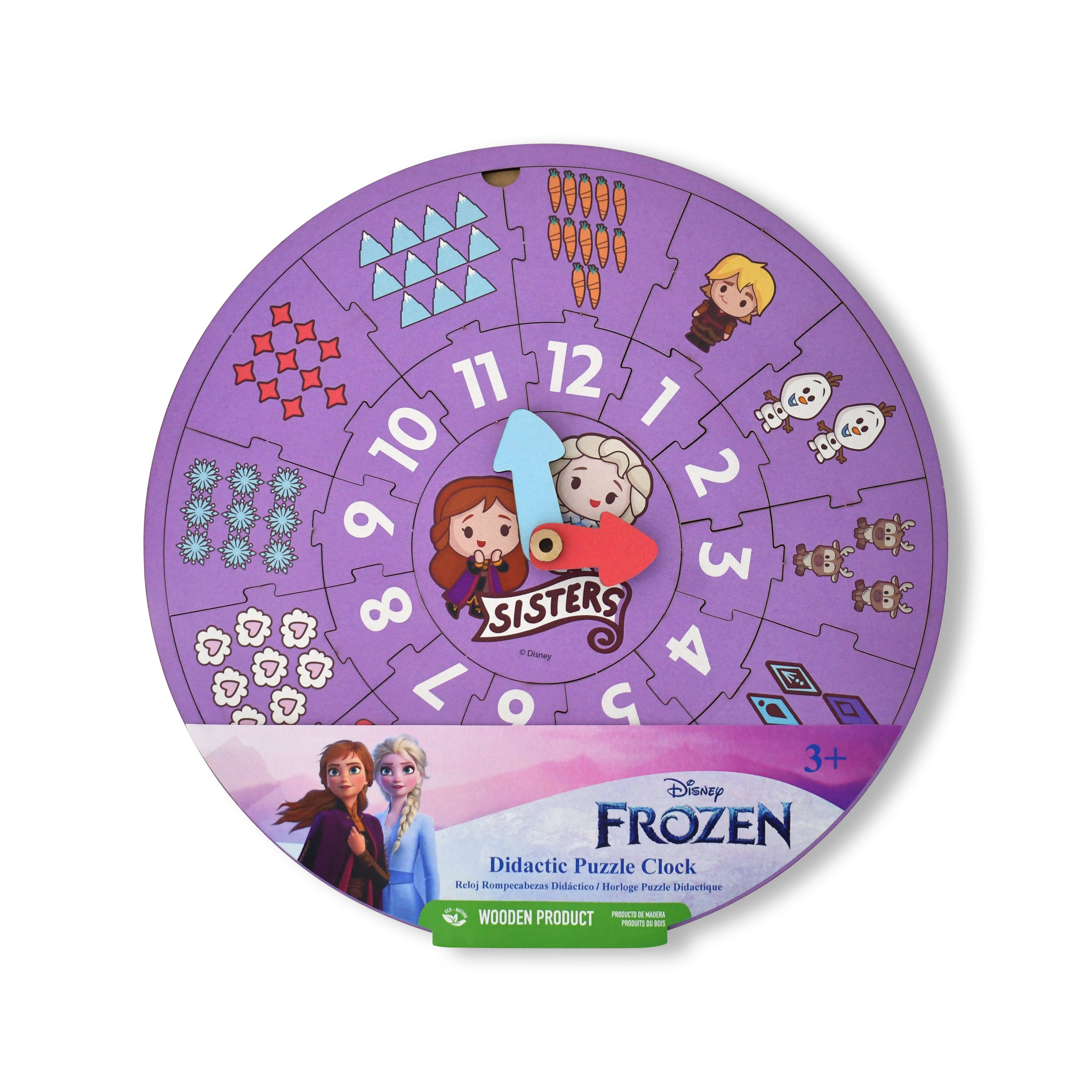 Frozen Didactic Puzzle Clock – Learn Time Skills – Hawthorne ...